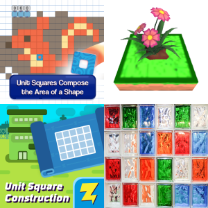 Worksheet: Calculating Area Using Square Units 3.8b - Free Educational ...