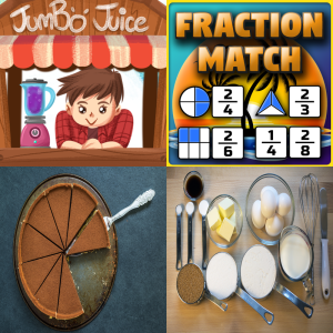 Free Educational Games: Addition and Subtraction of Basic Fractions 4 ...