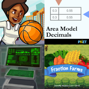 Free Educational Games: Find Area Of A Rectangle Using Unit Fraction ...