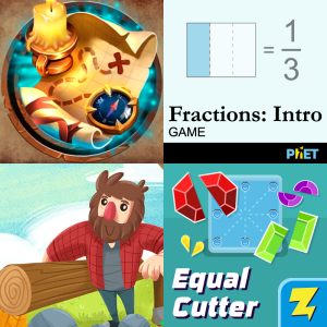 Practice: Partition Shapes Into Unit Fractions 3.G.2 - Free Games and ...