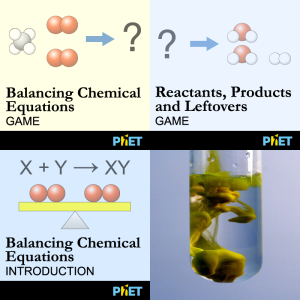 Lesson: Conservation of Matter in Chemical Reactions MS-PS1.B-2 - Free ...