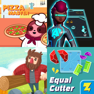 Practice: Partition Shapes Into Unit Fractions 3.G.A.2 - Free Games ...