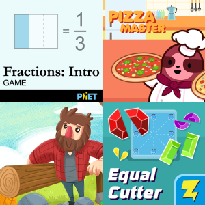 Practice: Partition Shapes Into Unit Fractions 3.G.A.2 - Free Games ...