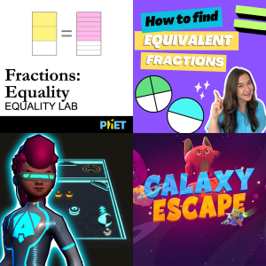 Practice: Visual Models of Equivalent Fractions 4.NF.A.1 - Free Games ...