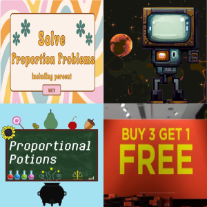 Game Based Learning: Solve Real World Proportion Problems MA.7.AR.3.2 ...