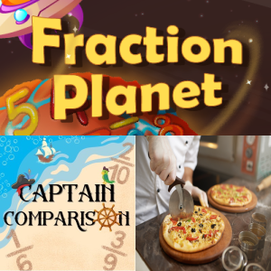 Free Lesson: Comparison of Fractions 4.NF.A.2 - Free Educational Games ...